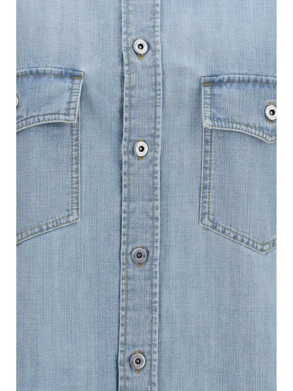 Bottega Veneta Oversize Denim Shirt - Blue