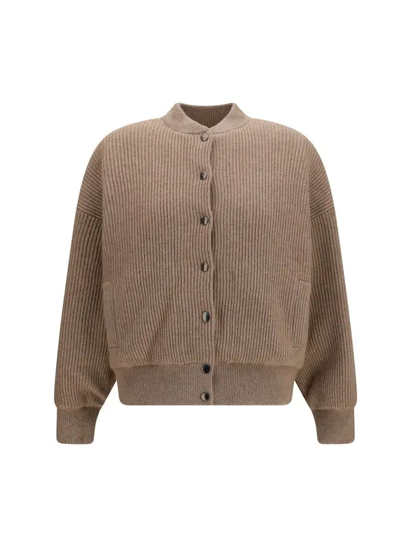 Brunello Cucinelli Ribbed Cashmere Bomber