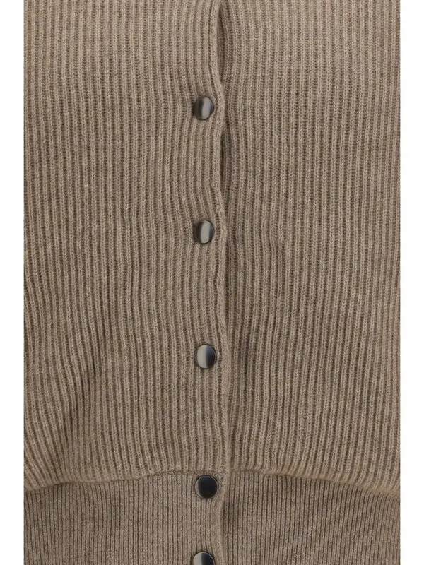 Brunello Cucinelli Ribbed Cashmere Bomber - Cream