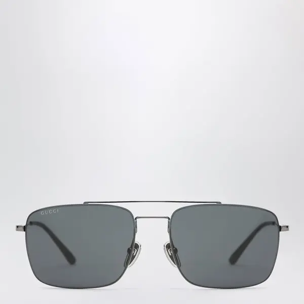 Gucci Ruthenium Metal Navigator Sunglasses - Gray