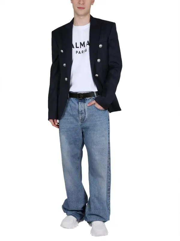 Balmain Loose Fit Jeans - Blue
