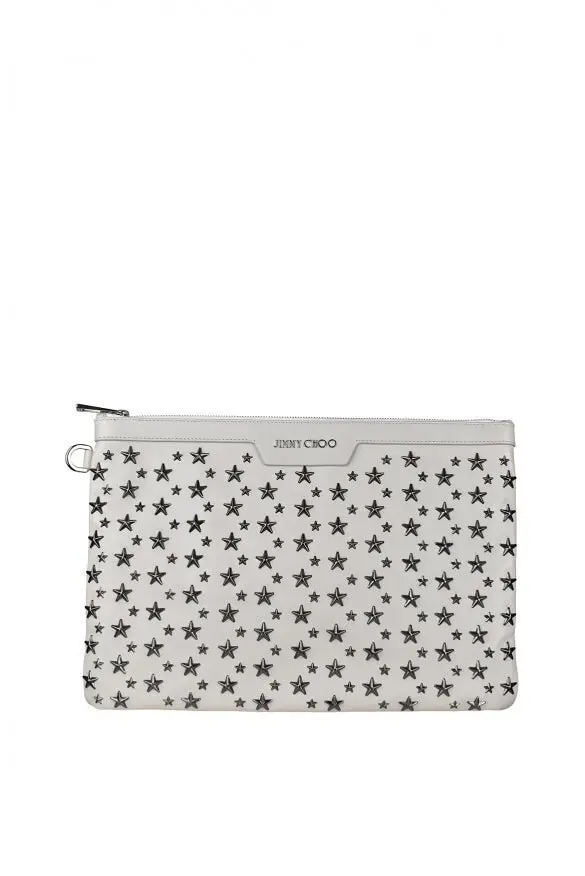 JIMMY CHOO Derek Clutch With Embossed Stars