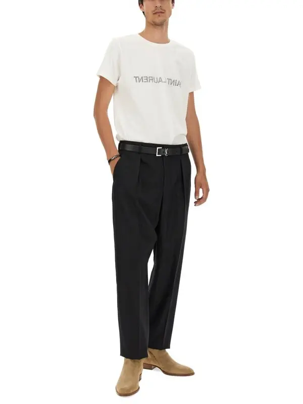 Saint Laurent Inverted Logo T-shirt - White