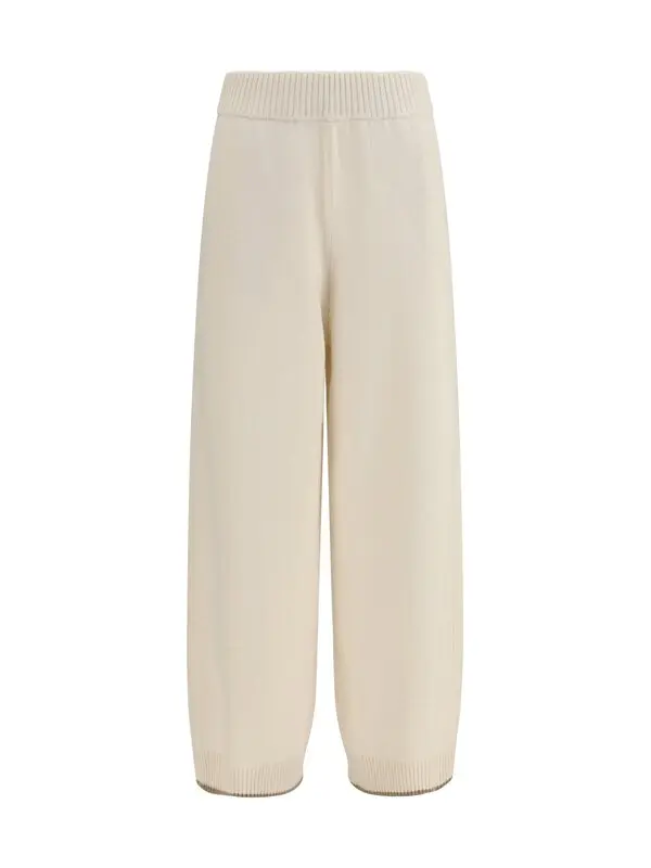 Brunello Cucinelli Cashmere Trousers - White