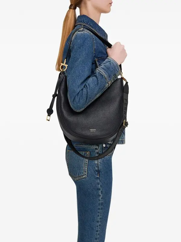 FERRAGAMO Leather Medium Hobo Bag