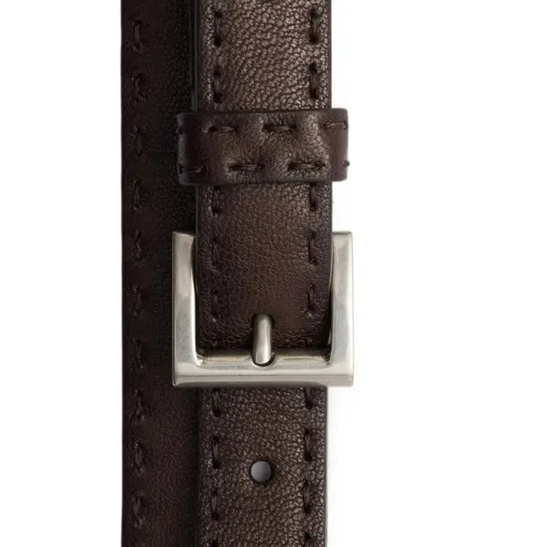 Prada Slim Leather Belt - Brown