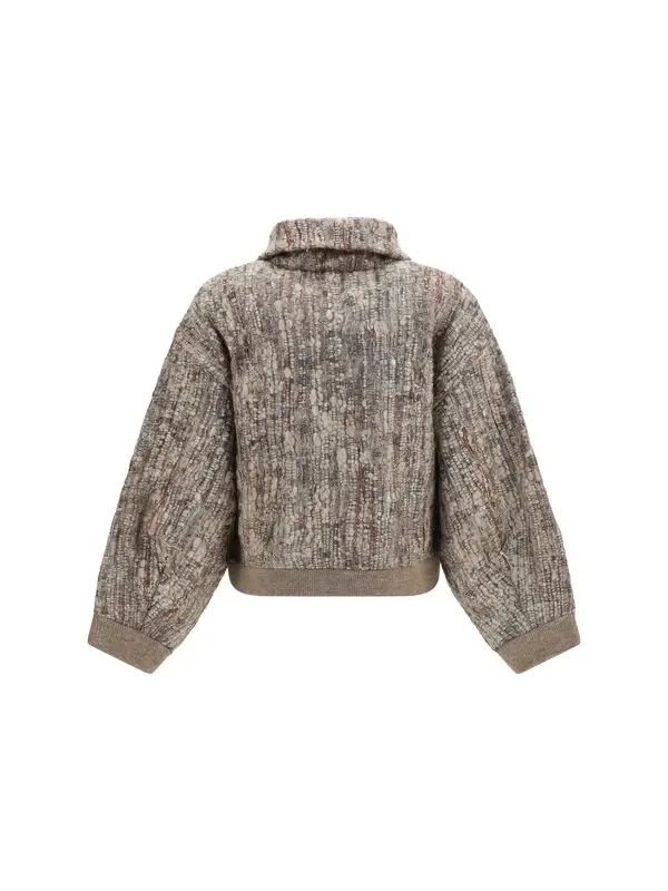 Brunello Cucinelli Perforated Zip Cardigan
