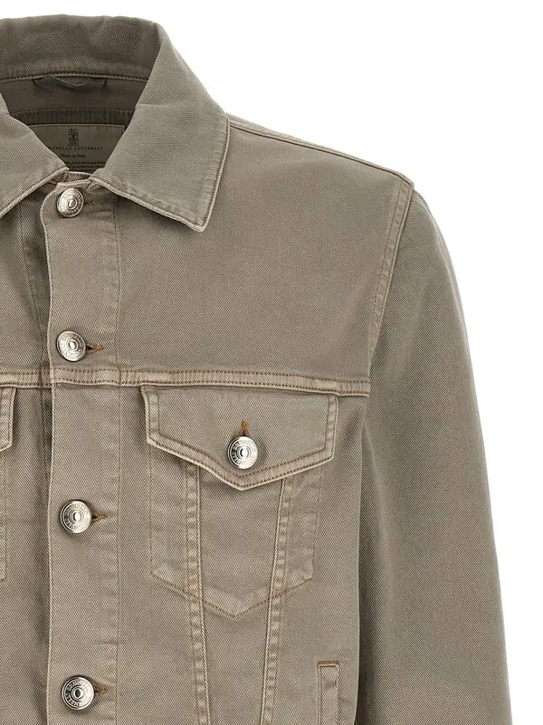 Brunello Cucinelli Denim Jacket - Gray