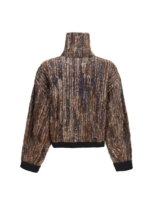 Brunello Cucinelli Perforated Zip Cardigan
