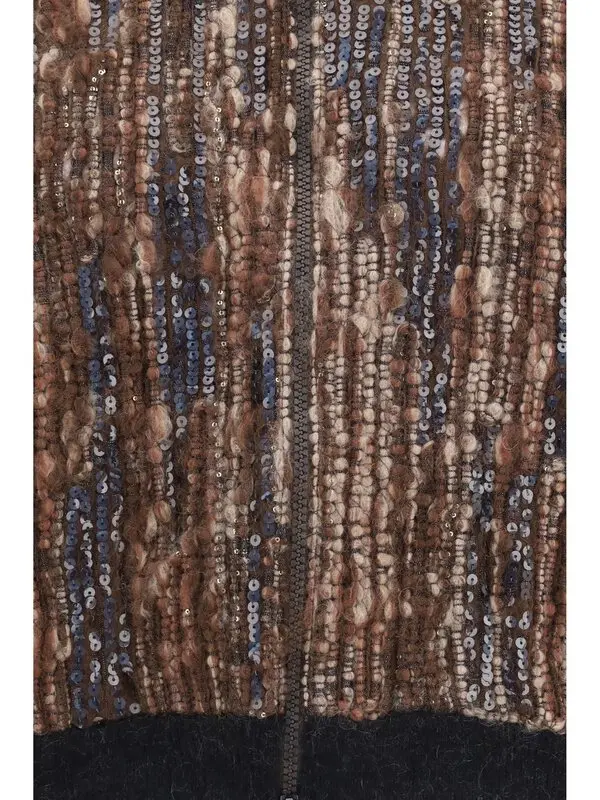 Brunello Cucinelli Perforated Zip Cardigan