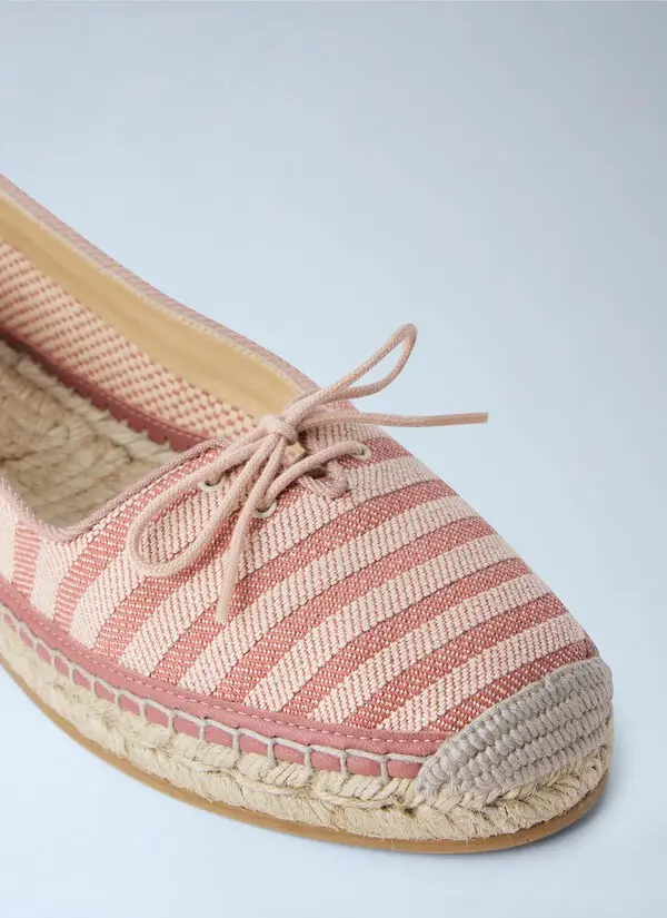 Chloé Isla Striped Canvas Espadrilles