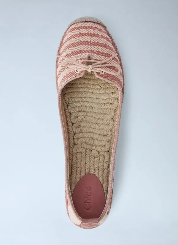 Chloé Isla Striped Canvas Espadrilles