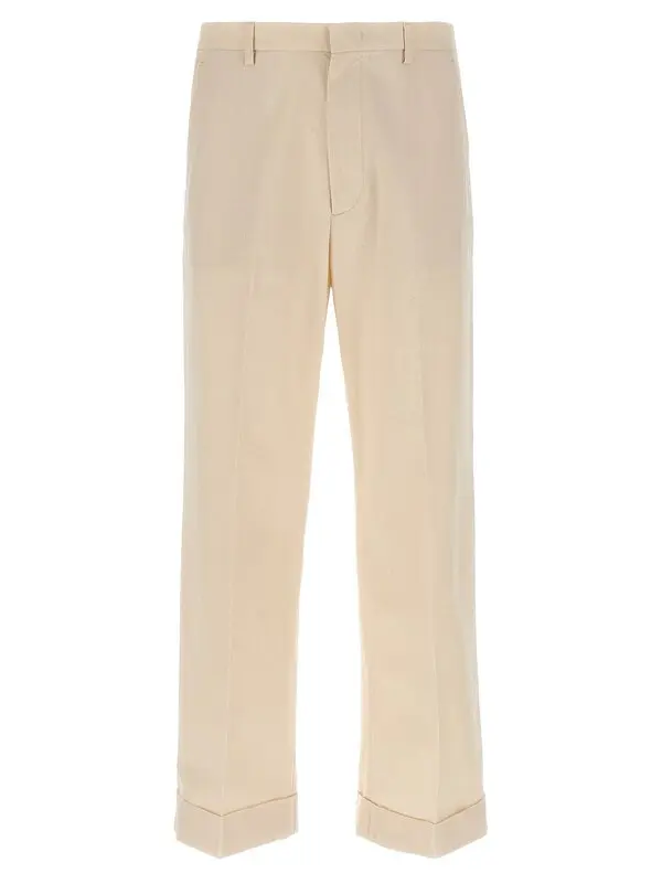Valentino Garavani Cotton Trousers - Cream