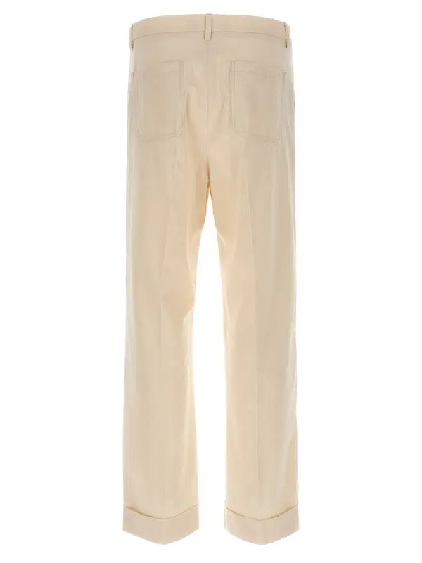Valentino Garavani Cotton Trousers - Cream