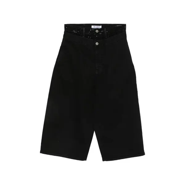 Attico Denim Cropped Jeans