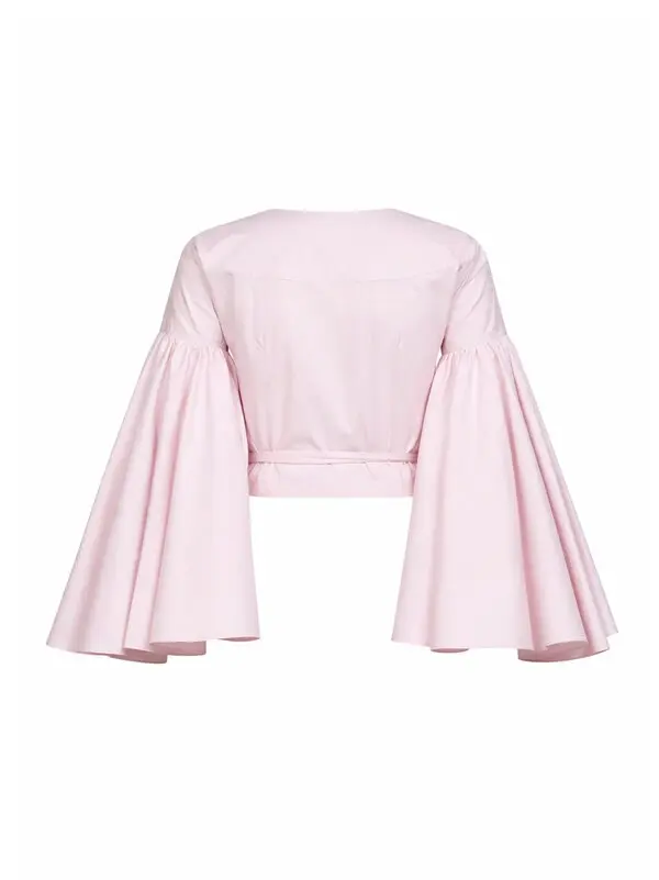 Jacquemus Light Pink The Paysan Ruffled Wrap Top