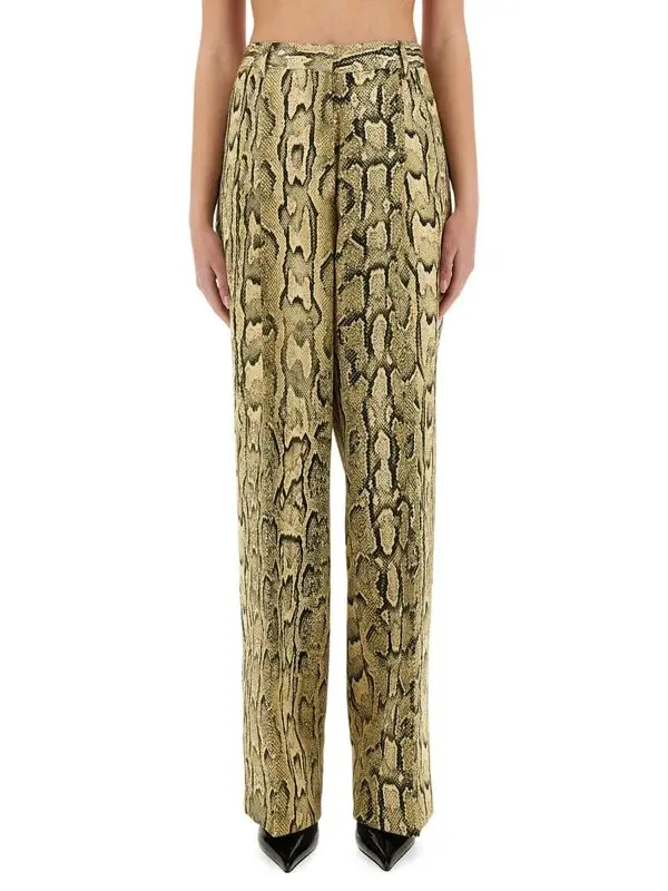 Dries Van Noten Jacquard Animal Print Trousers - Multicolor