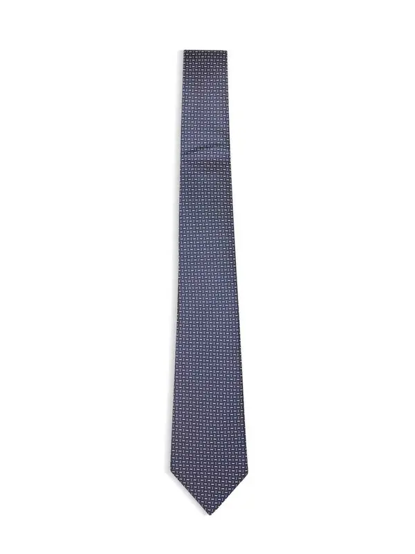 Giorgio Armani Midnight Blue Jacquard Silk Tie
