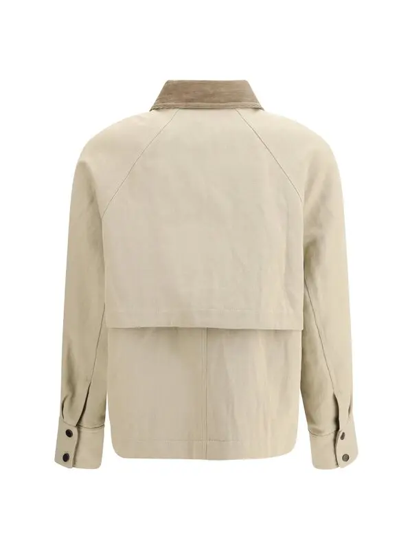 Brunello Cucinelli Cotton-linen Canvas Jacket - Cream