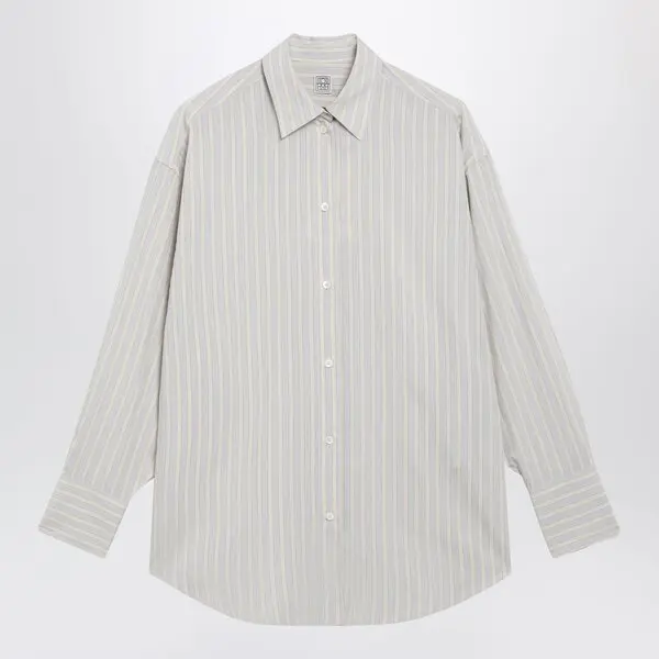 TOTEME Striped Viscose And Silk Shirt - Multicolor