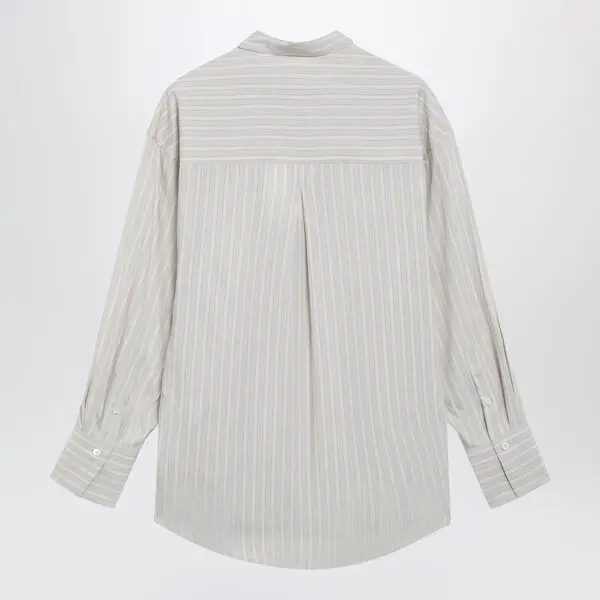 TOTEME Striped Viscose And Silk Shirt - Multicolor