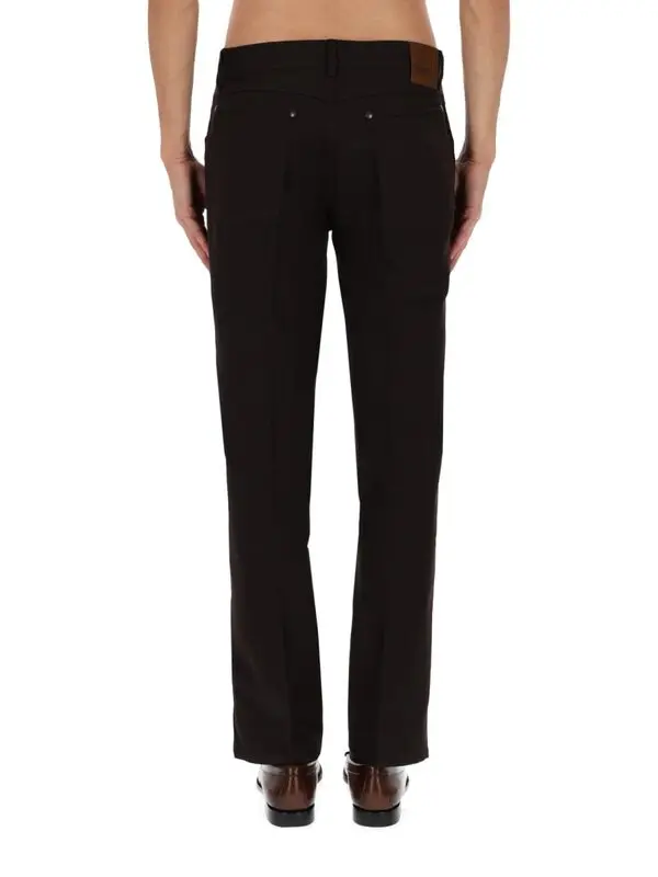 TOM FORD Wool Blend Trousers - Brown