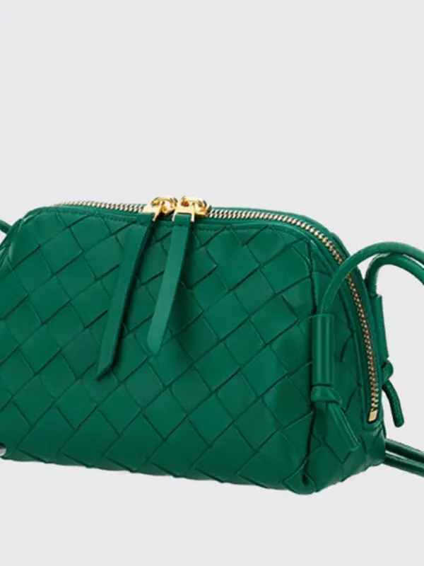 Bottega Veneta Woven Leather Concert Pouch - Green