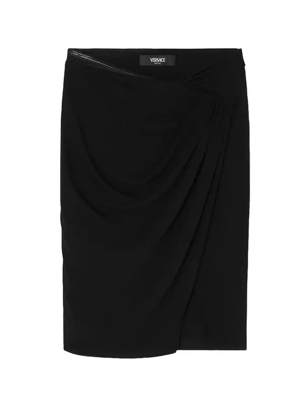 Versace Midi Skirt With Asymmetrical Hemline