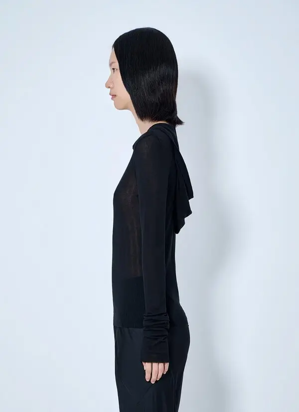 Rick Owens Long Sleeve Hooded Top