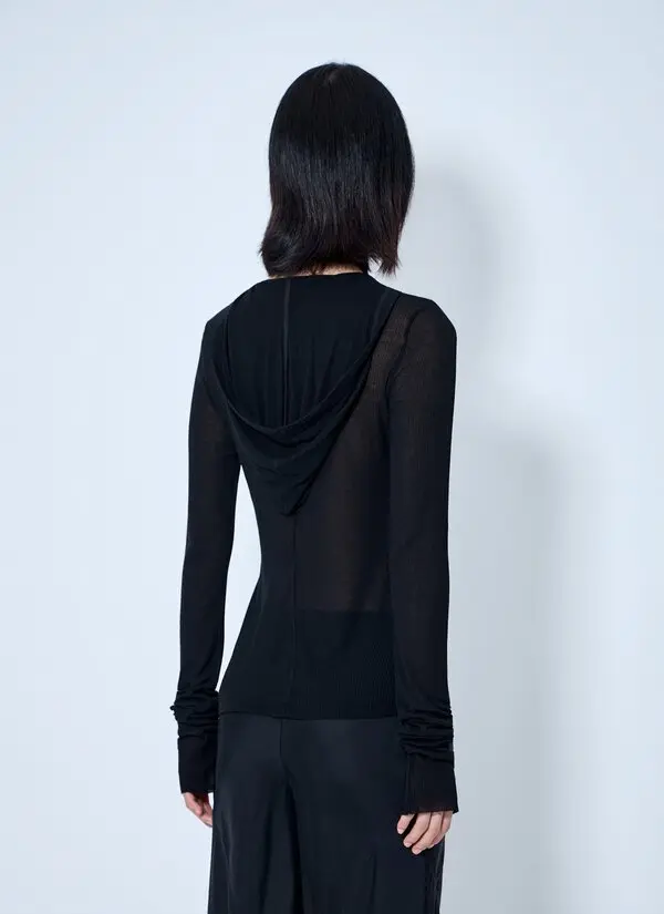 Rick Owens Long Sleeve Hooded Top