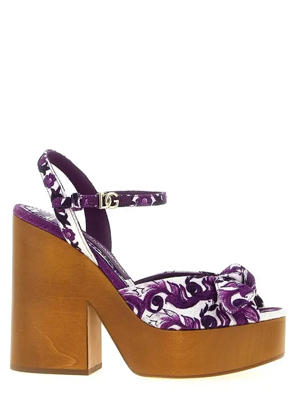 Dolce & Gabbana Maiolica' Sandals - Purple