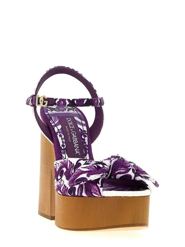 Dolce & Gabbana Maiolica Platform Sandals