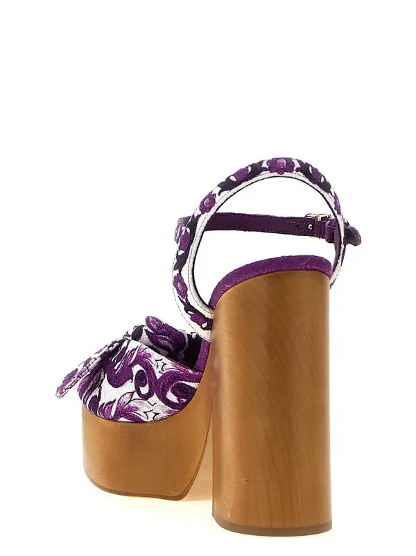 Dolce & Gabbana Maiolica Platform Sandals