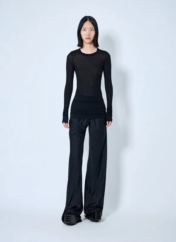 Rick Owens Long Sleeve Sheer Knit Top