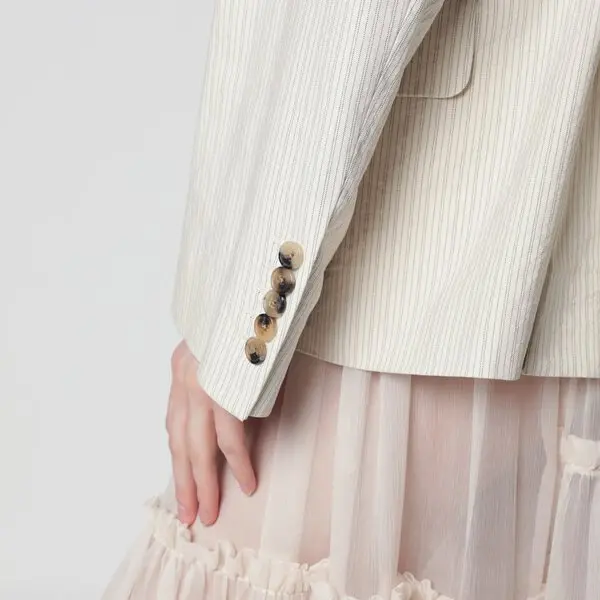 Dries Van Noten Cru Oversized Double-breasted Jacket