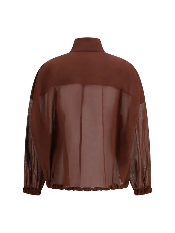 Brunello Cucinelli Cotton Organza Shirt - Red