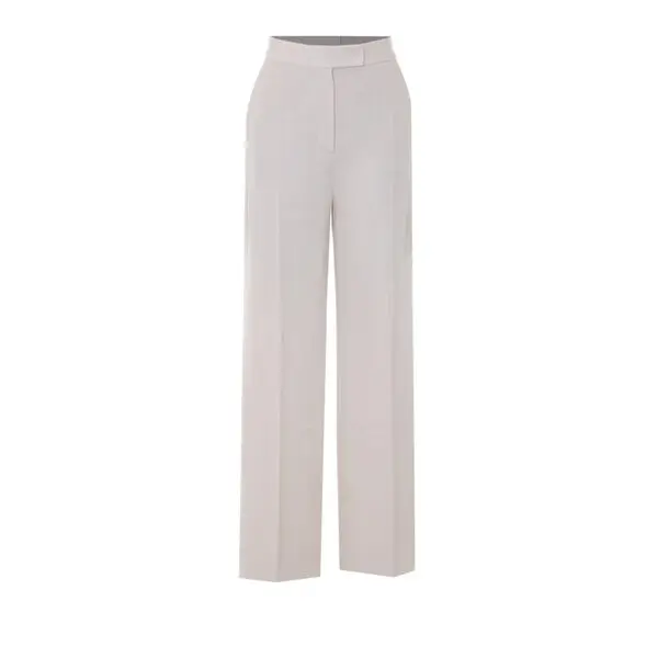 Max Mara Attinia Wool Piquet Trousers - White