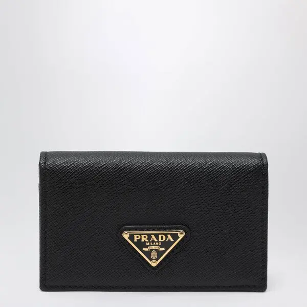 Prada Saffiano Leather Card Case - Black