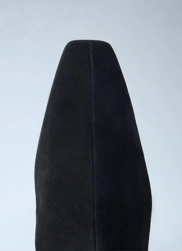 TOTEME Zipped Suede Chelsea Boots - Black