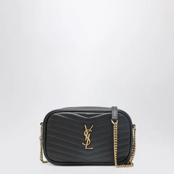 Saint Laurent Lou Mini Quilted Leather Bag - Black