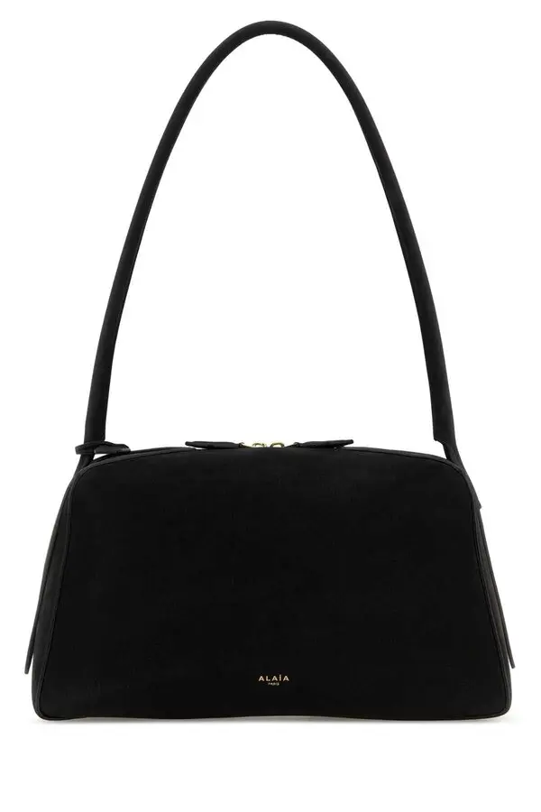 Alaïa Suede Fonce Shoulder Bag - Black