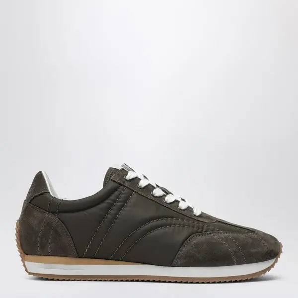 TOTEME Suede And Fabric Sneakers - Green