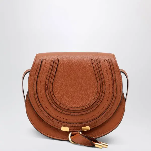 Chloé Marcie Leather Saddle Bag - Brown