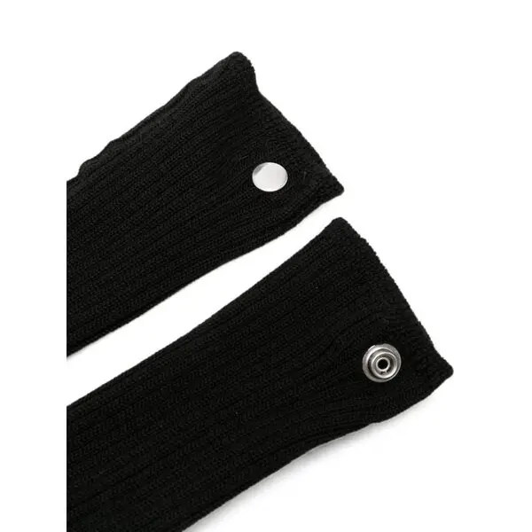 Rick Owens Ribbed Knit Long Gloves