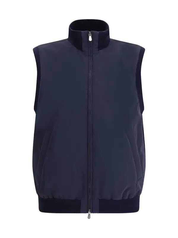 Brunello Cucinelli Sleeveless Vest Jacket - Blue