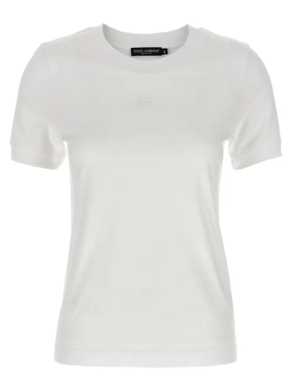 Dolce & Gabbana Logo Embroidery T-shirt - White