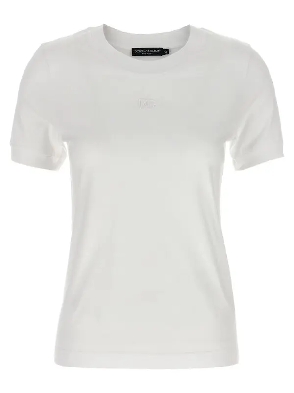 Dolce & Gabbana Logo Embroidery T-shirt - White