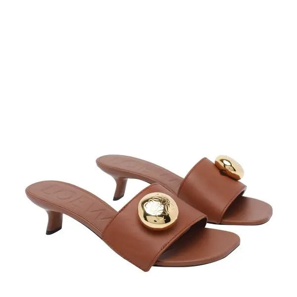 Loewe Pebble Pump Sandals - Gold