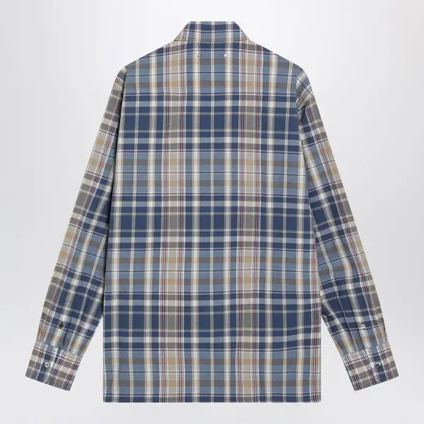 GOLDEN GOOSE Indigo Blue Checked Shirt