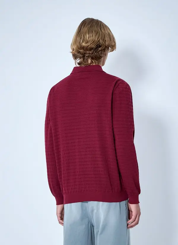 Miu Miu Striped V-neck Polo Shirt